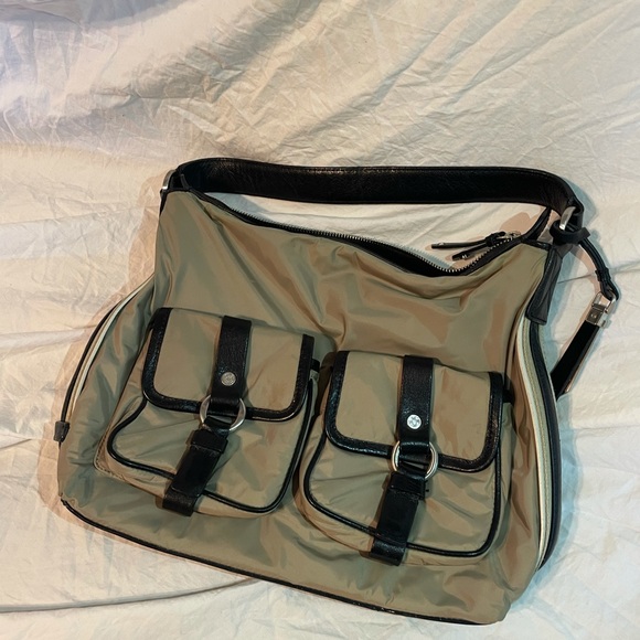 Cole Haan | Bags | Cole Haan Magnetic Buckle Dark Beige Handbag | Poshmark